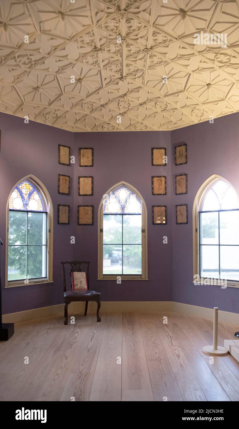 Amazing Strawberry hill Gothic style house,London,UK Stock Photo - Alamy