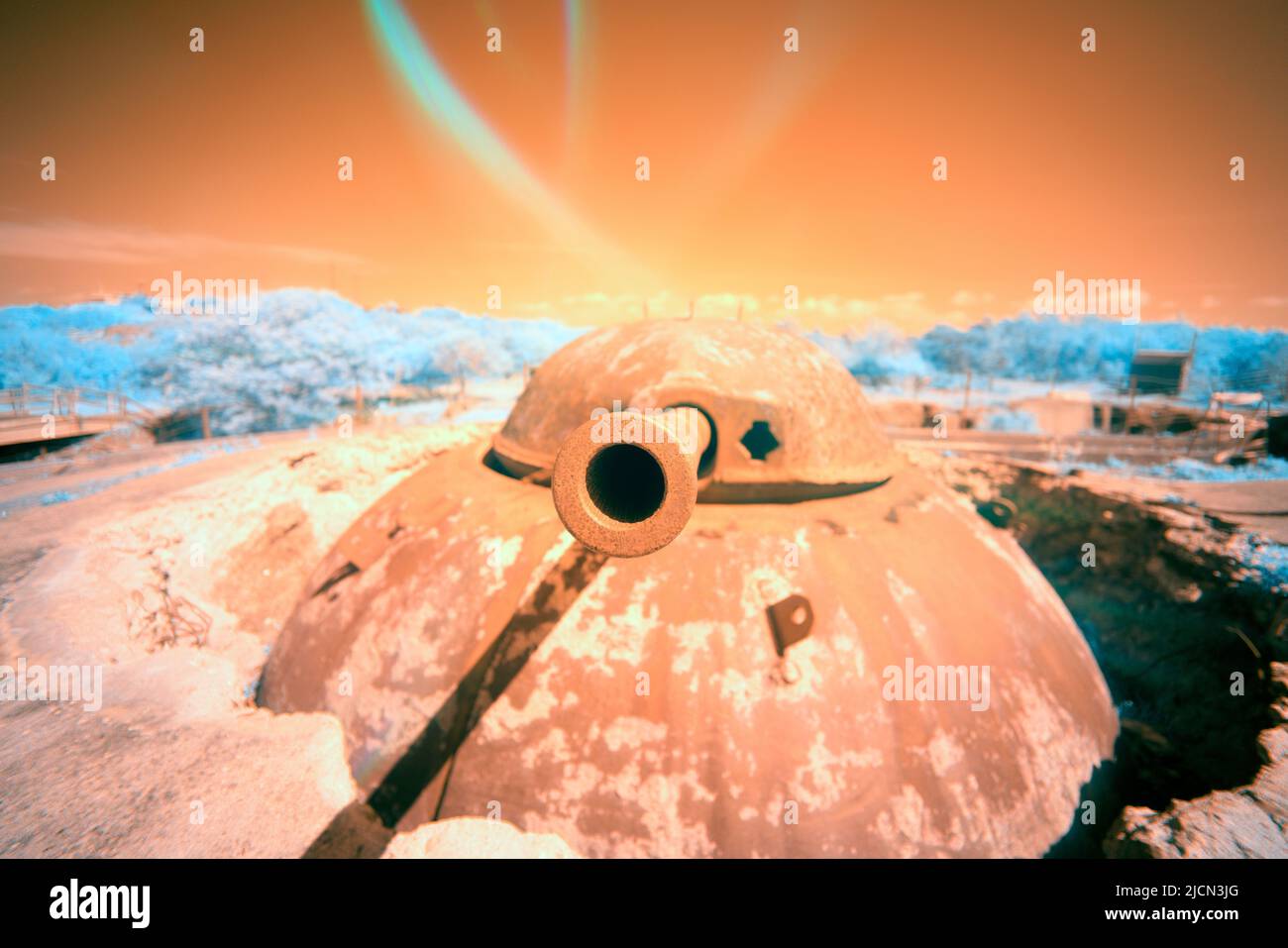 King Oscar II's fort in infrared Stock Photo - Alamy