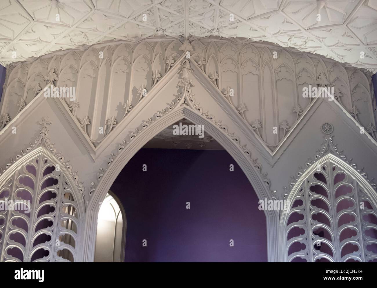 Typical example of the strawberry hill gothic style of architecture hi ...