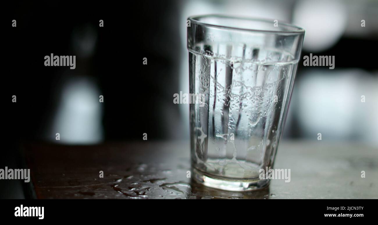 Empty small beer glass cup close-up Stock Photo - Alamy