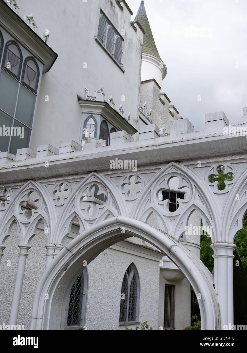 Typical example of the strawberry hill gothic style of architecture hi ...