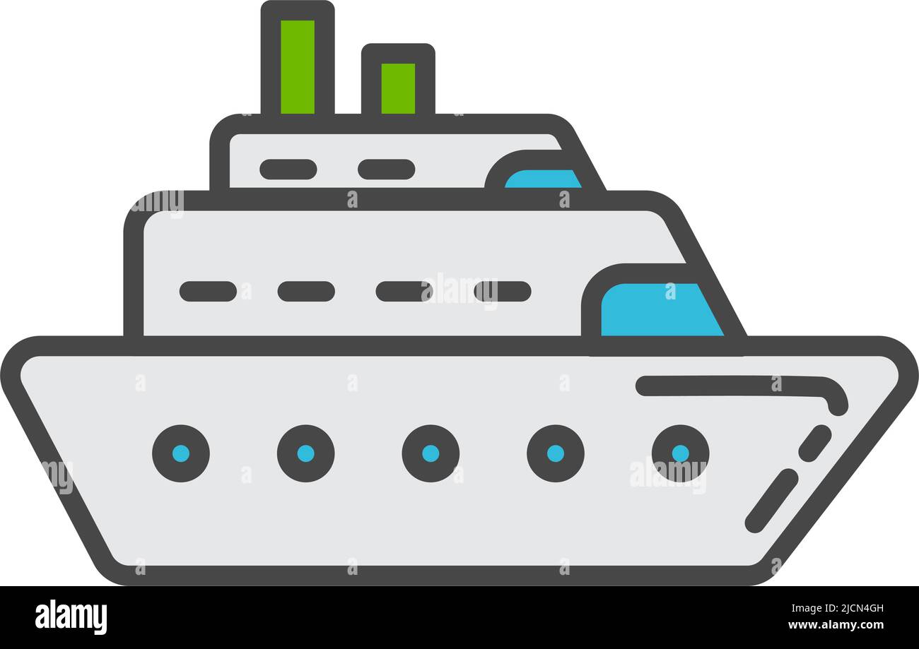 Ship cruise liner icon marine transportation company vector Stock ...