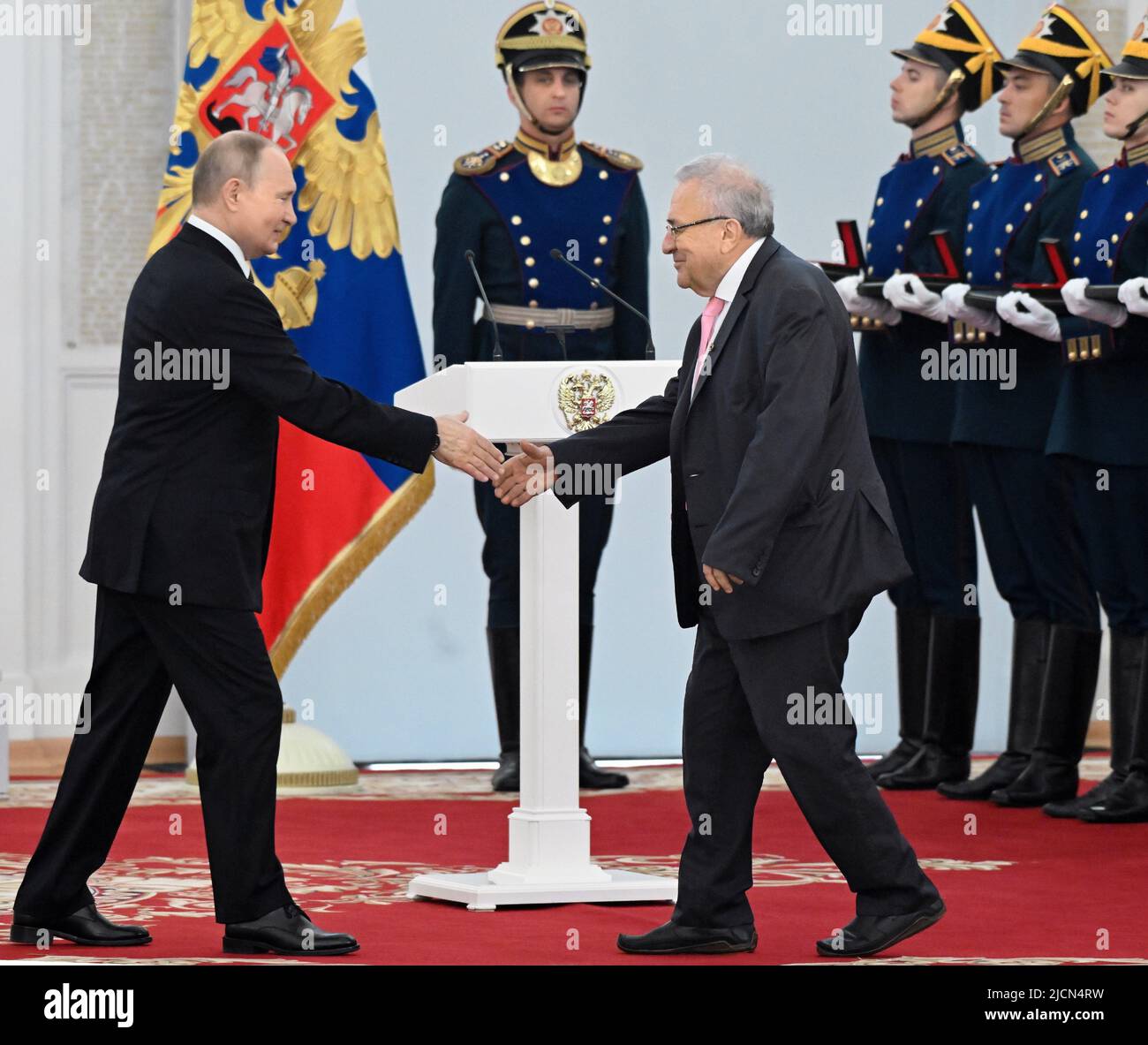 The ceremony of presenting the medals of the Hero of Labor and the ...