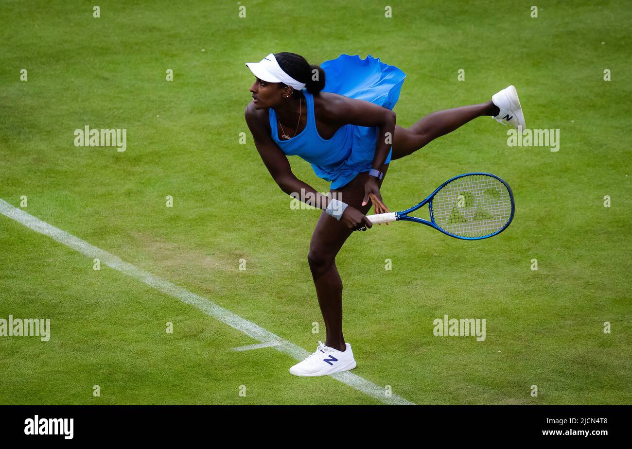 Asia Muhammad of the United States in action against Sabine Lisicki of ...
