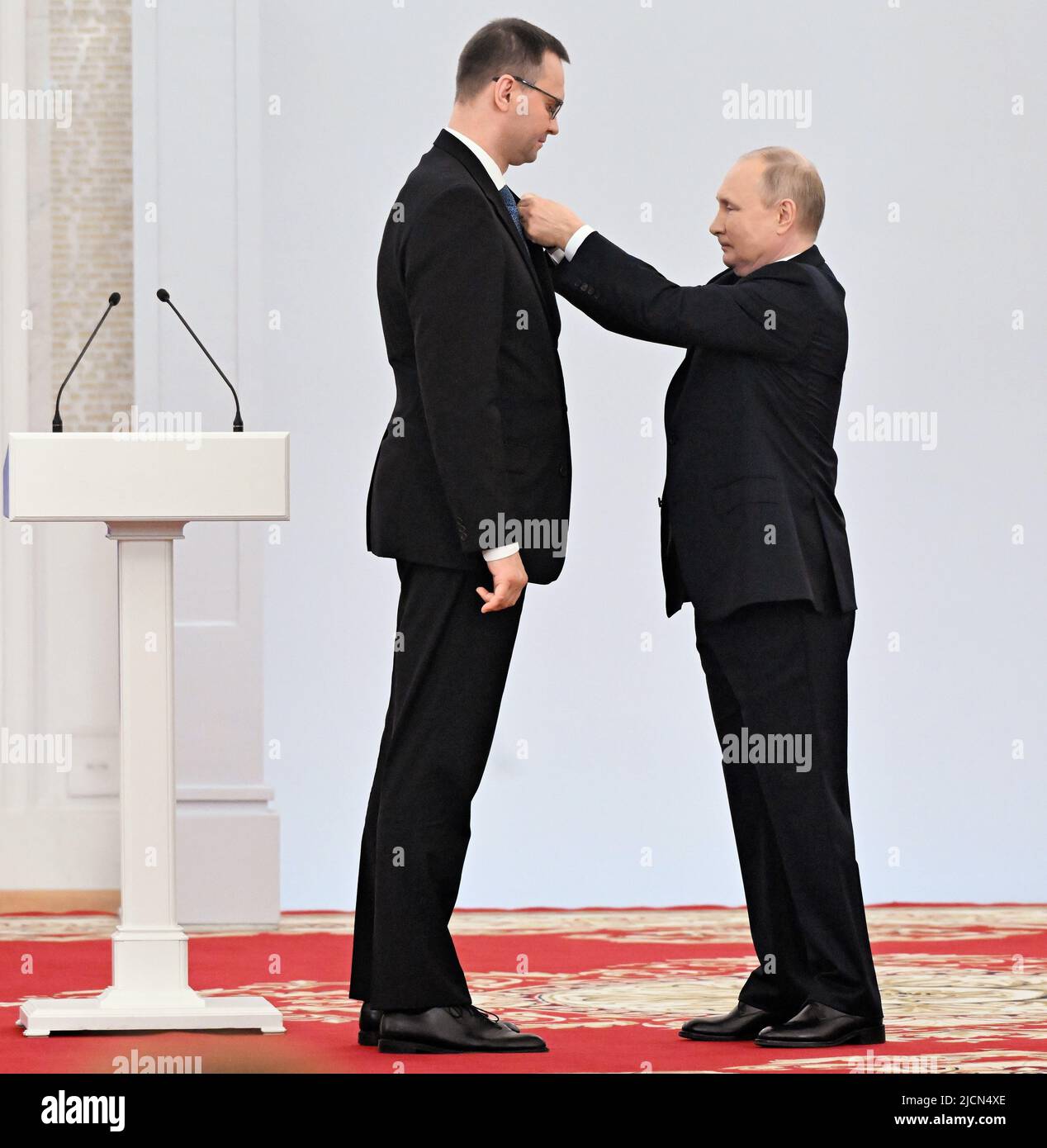 The ceremony of presenting the medals of the Hero of Labor and the ...