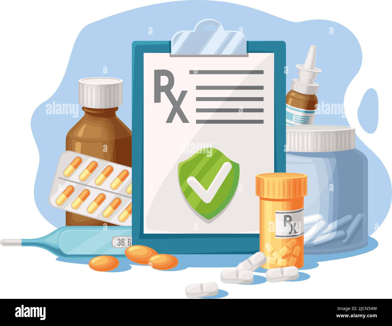 Medicine prescription. Formular for RX drugs, pills and medicines ...