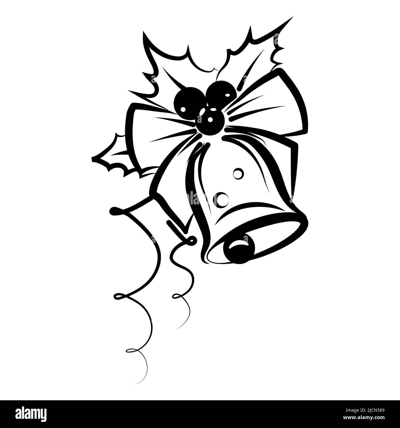 Editable vector clipart of the Christmas bell. EPS10 Stock Vector Image ...