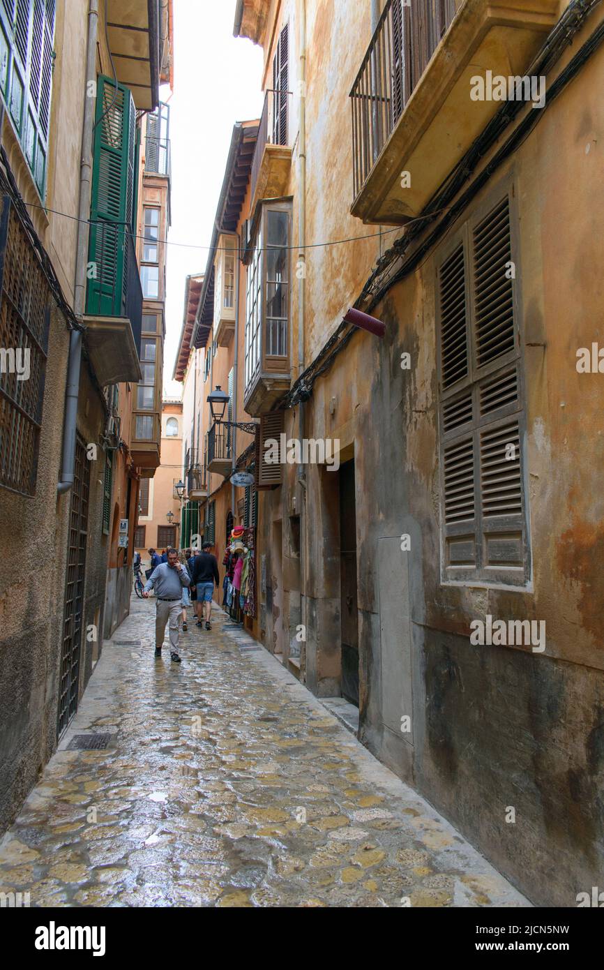 Palma de Mallorca, Mallorca, Spain - 05.03.2022: People walking in ...