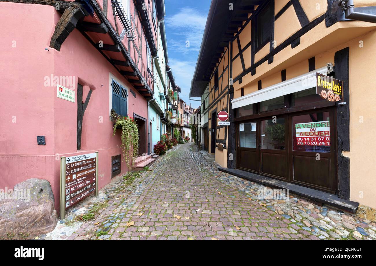 Alsatian town of Eguisheim Stock Photo - Alamy