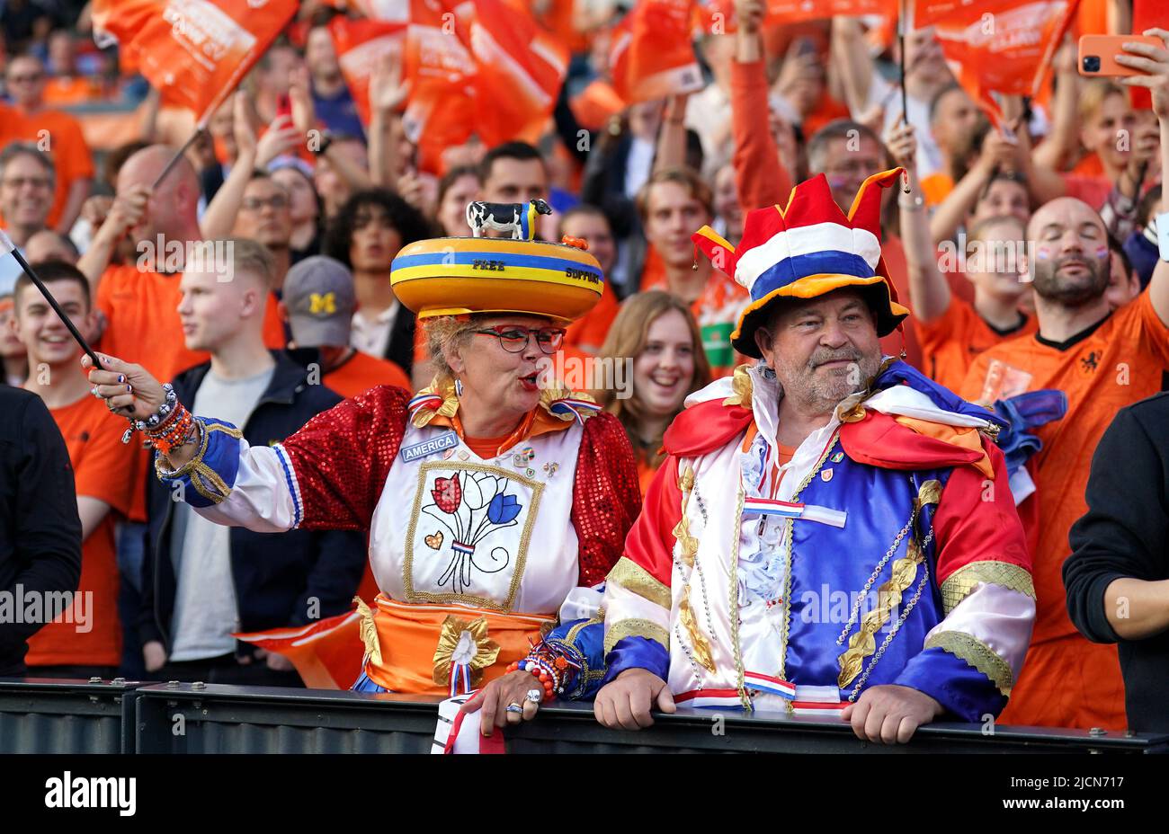 Netherlands fans in the stands during the UEFA Nations League match at ...