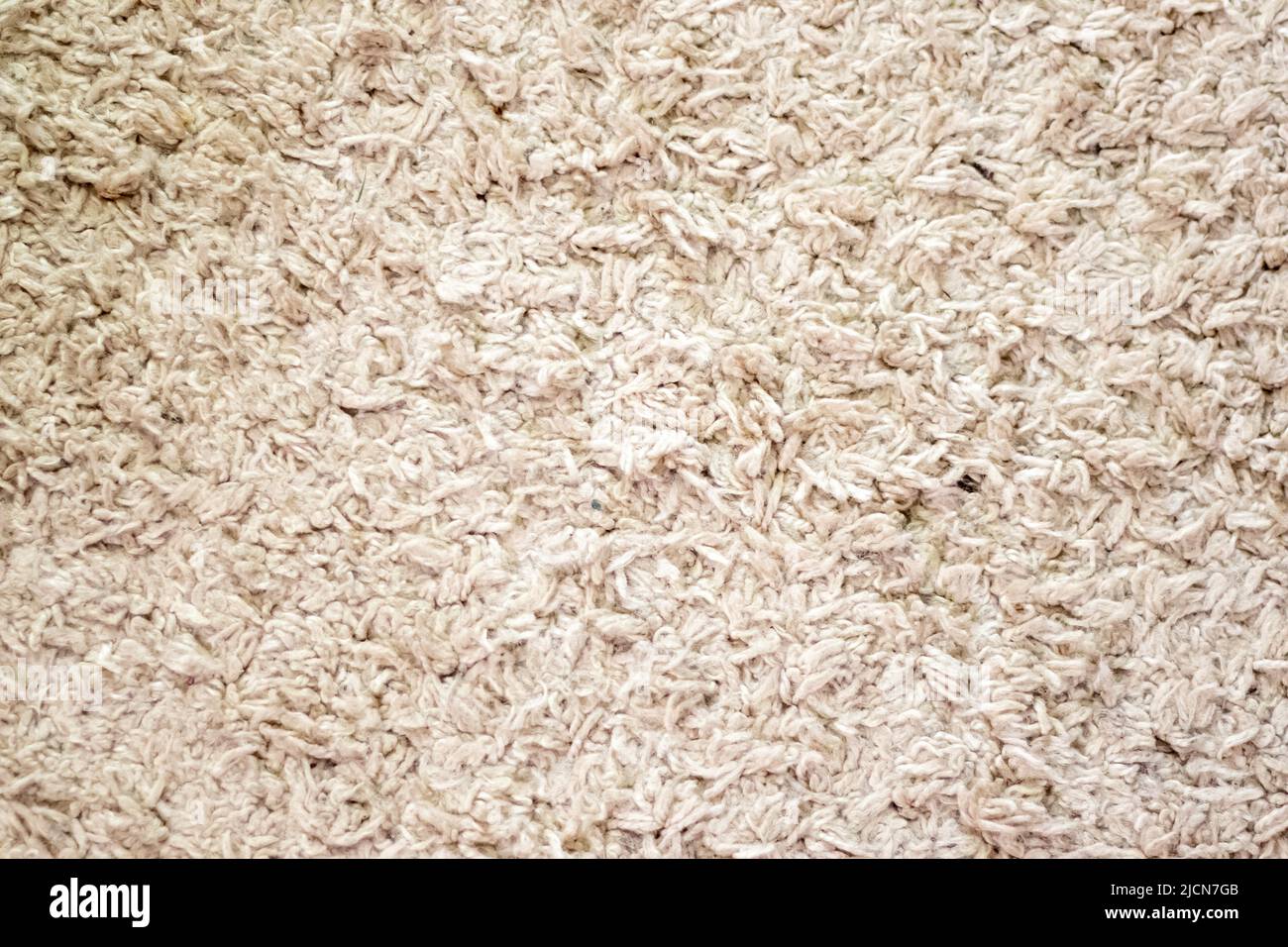 Beige background texture of towel or home carpet. Top view, flat lay ...