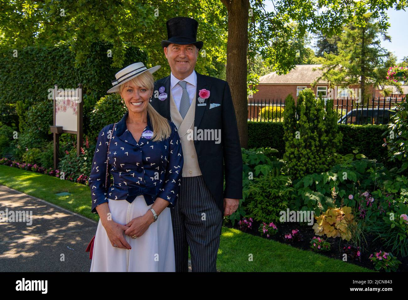 Ascot, Berkshire, UK. 14th June, 2022. Racing trainer Harry Herbert and ...