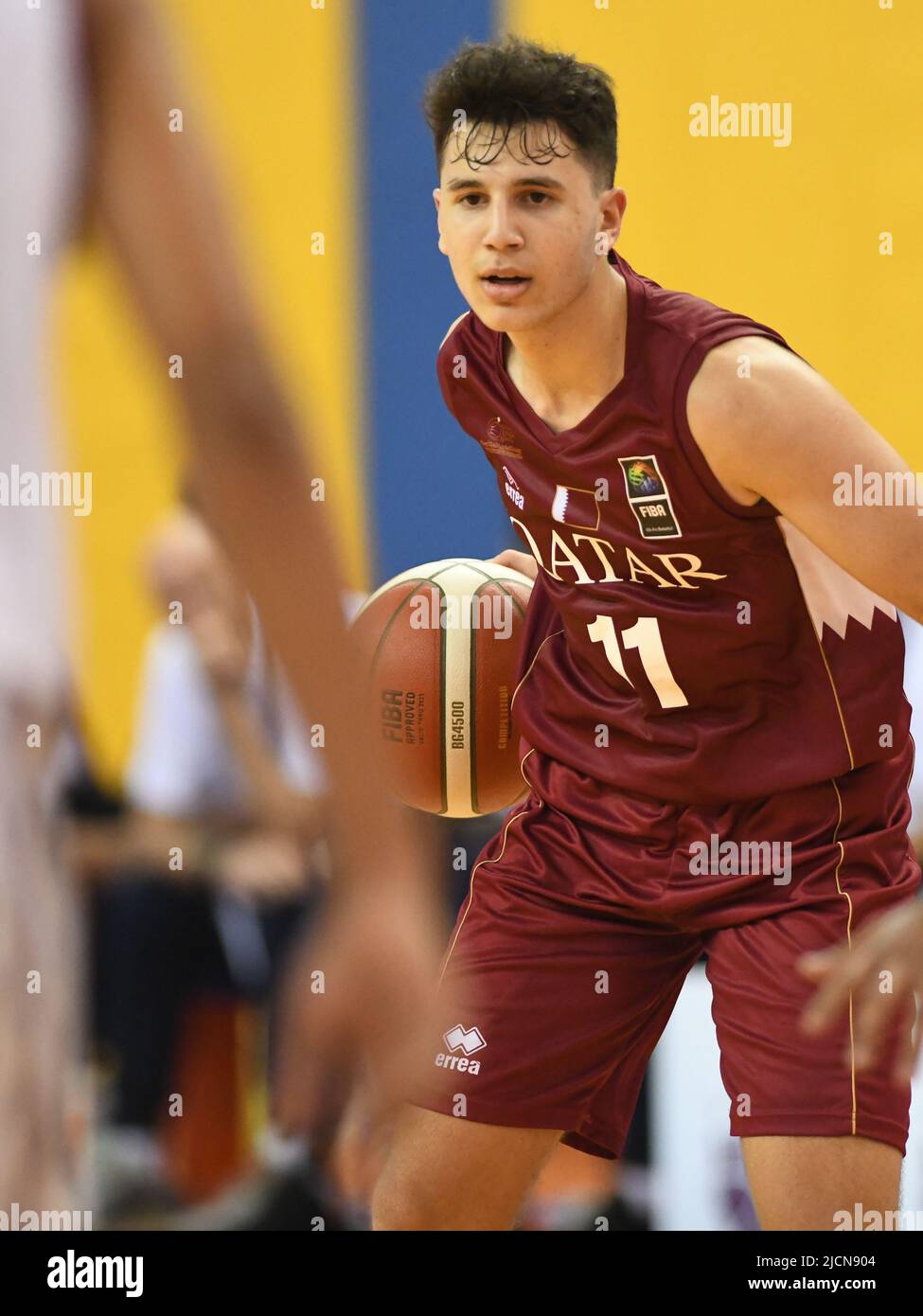 Ghassan Hajar of the Qatar Basketball team in action during the 2022 ...