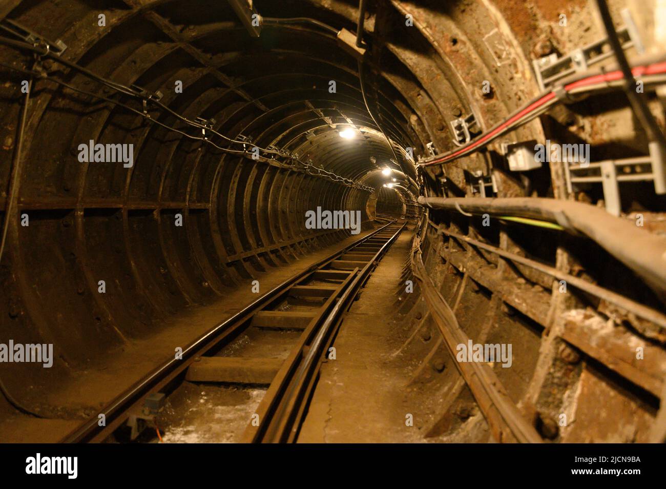 Mail Rail tunnel walk in London Stock Photo - Alamy