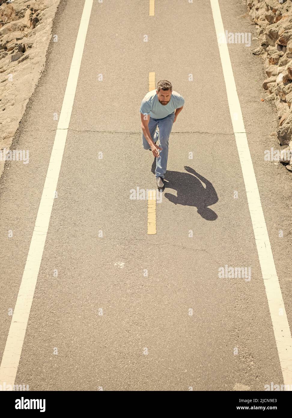Mature running road hi-res stock photography and images - Alamy