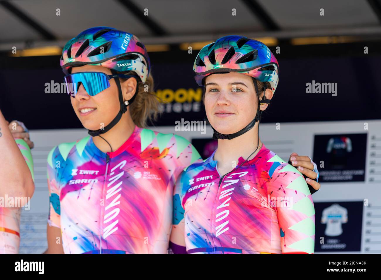 Shari Bossuyt, Neve Bradbury, cyclists of Canyon/SRAM Racing at the ...