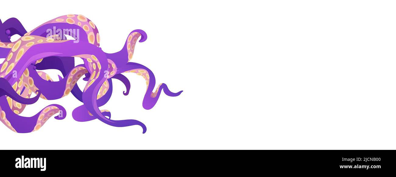 Octopus of tentacle. Cartoon vector illustration on white background ...