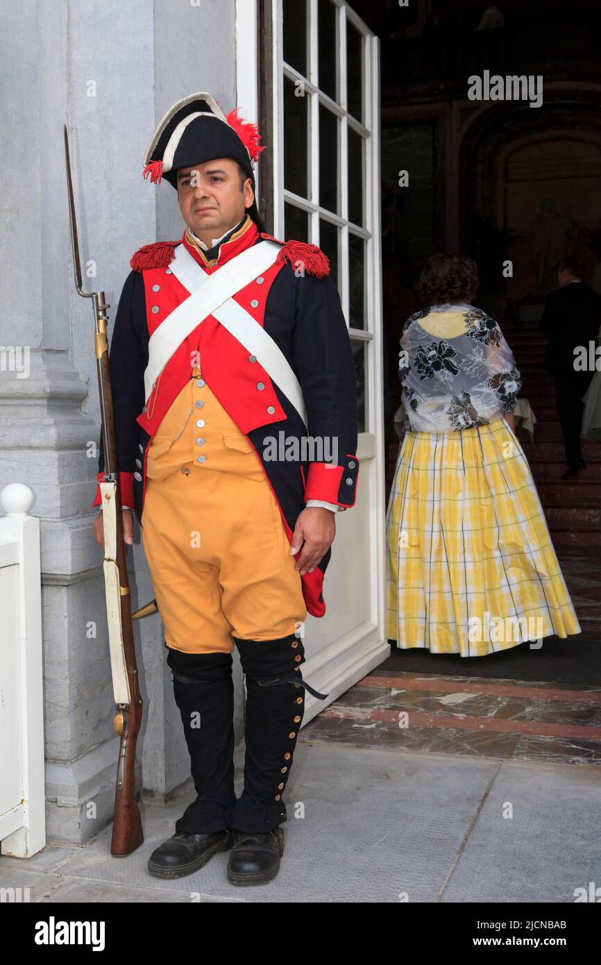 A sentry of the French Imperial Gendarmerie at the Napoleonic ...