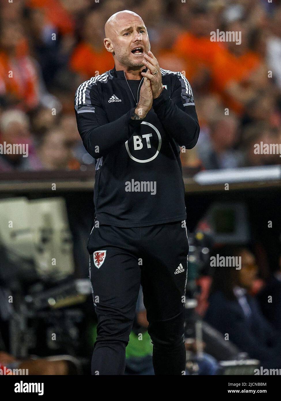 ROTTERDAM - Wales coach Rob Page during the UEFA Nations League match ...