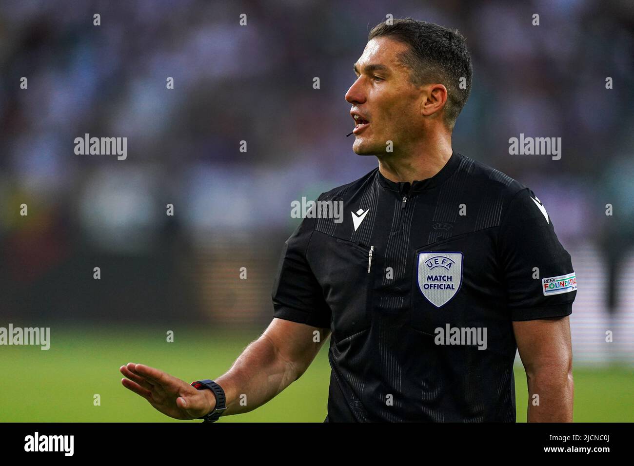MöNCHENGLADBACH, GERMANY - JUNE 14: referee Istvan Kovacs during the ...