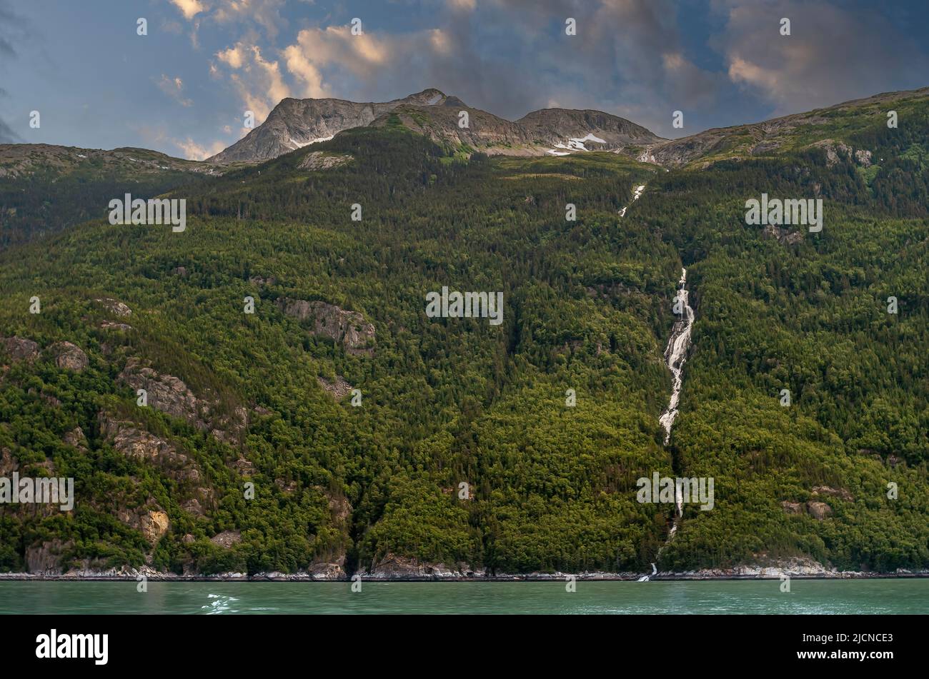 Skagway, Alaska, USA - July 20, 2011: Taiya Inlet above Chilkoot Inlet ...