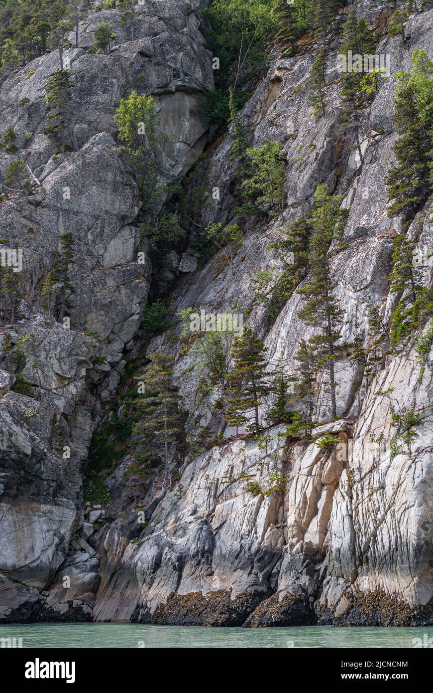 Skagway, Alaska, USA - July 20, 2011: Taiya Inlet above Chilkoot Inlet ...