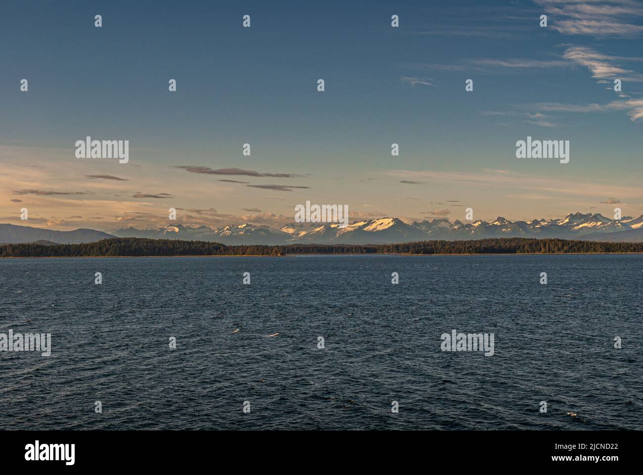 Skagway, Alaska, USA - July 20, 2011: Taiya Inlet above Chilkoot Inlet ...