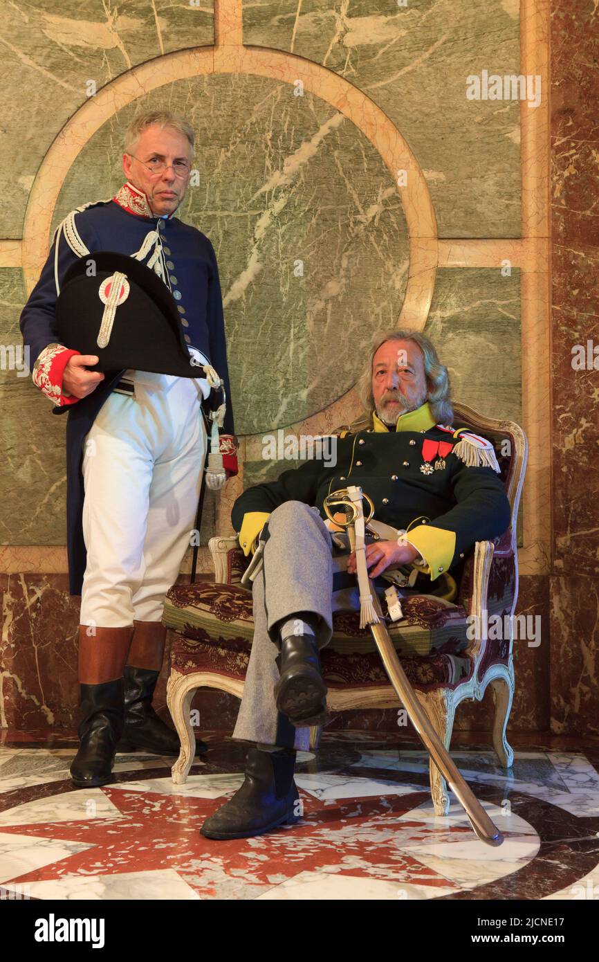 A French officer and an officer of the 5th Light Dragoons, Belgo-Dutch ...