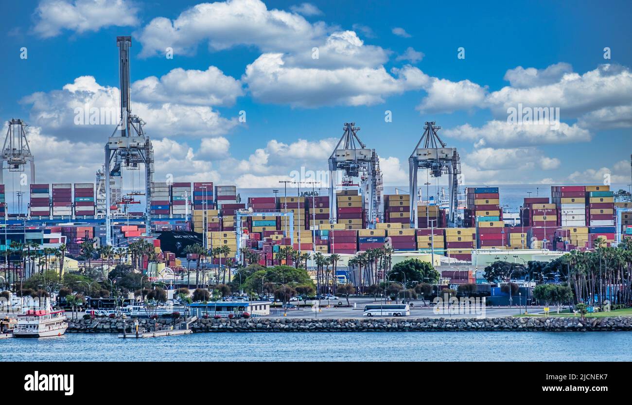 LONG BEACH, CALIFORNIA - April 21, 2022: Long Beach is known for its ...