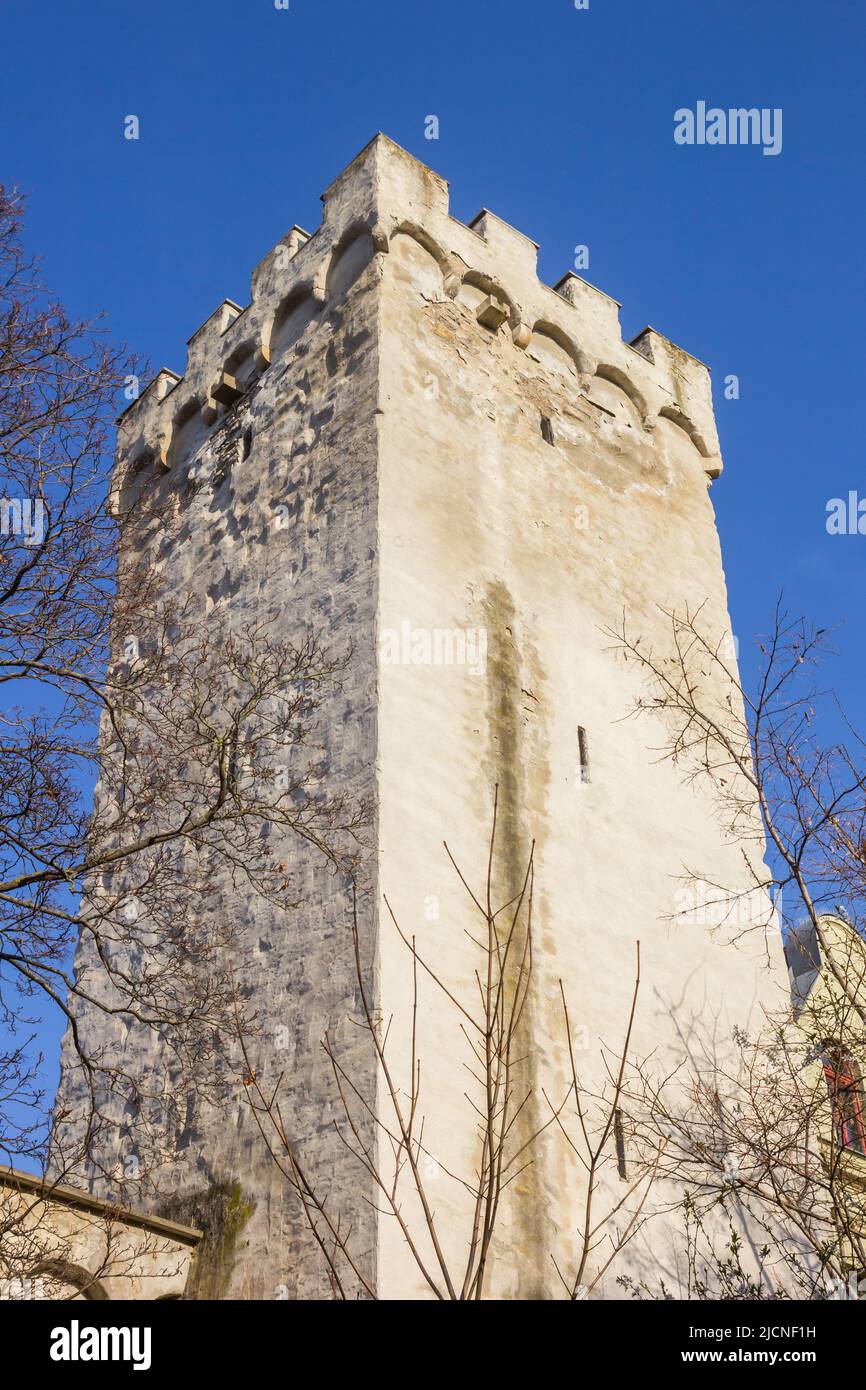 Tower in the historic city wall of Aschersleben, Germany Stock Photo ...