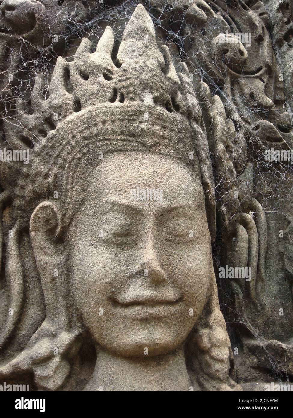 Some architectural details of the fabulous temple of Angkor Wat, the ...