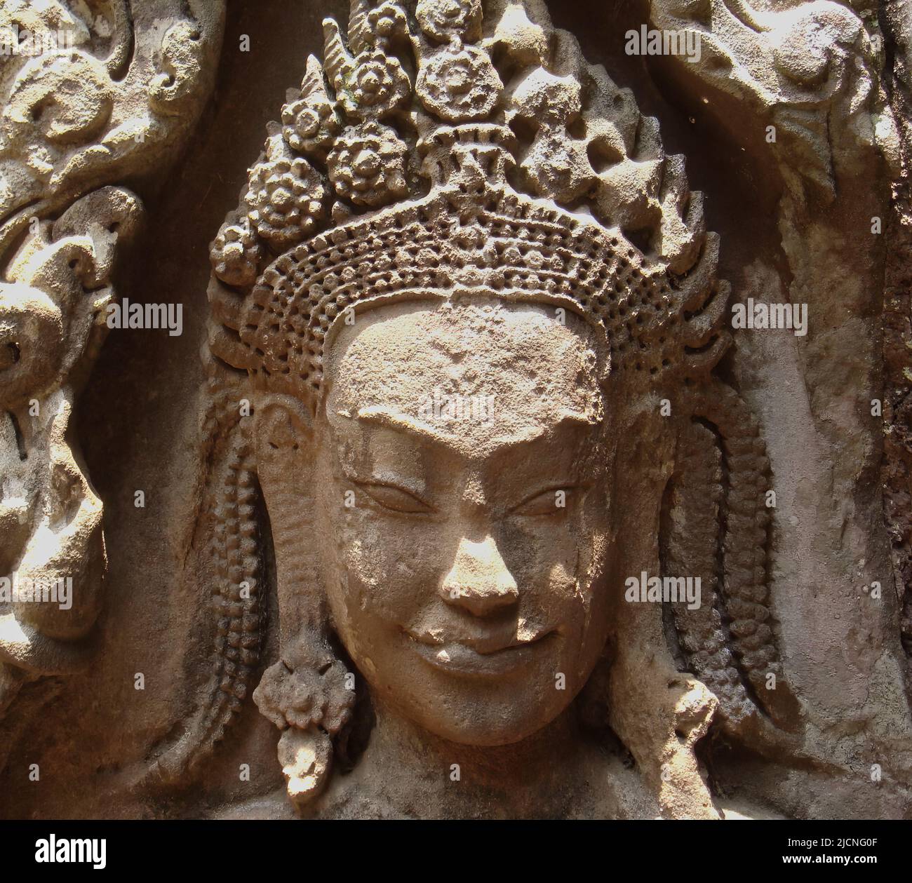 Some architectural details of the fabulous temple of Angkor Wat, the ...