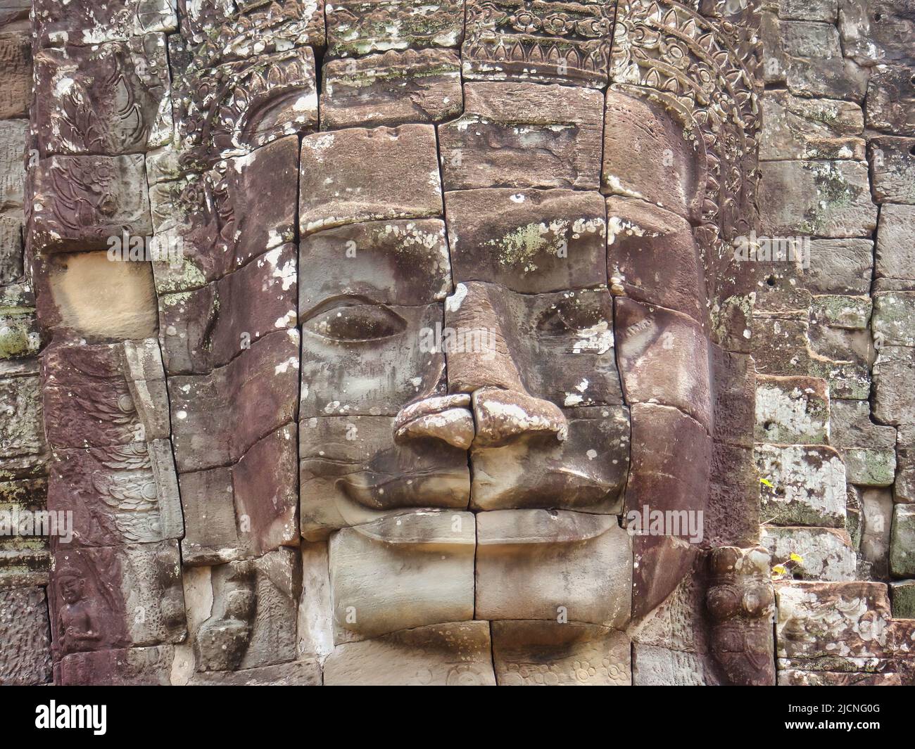 Some architectural details of the fabulous temple of Angkor Wat, the national symbol of Cambodia ...