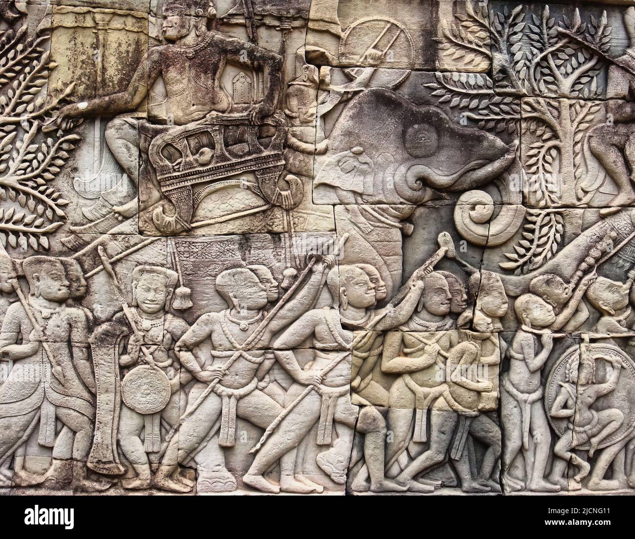 Some architectural details of the fabulous temple of Angkor Wat, the national symbol of Cambodia ...