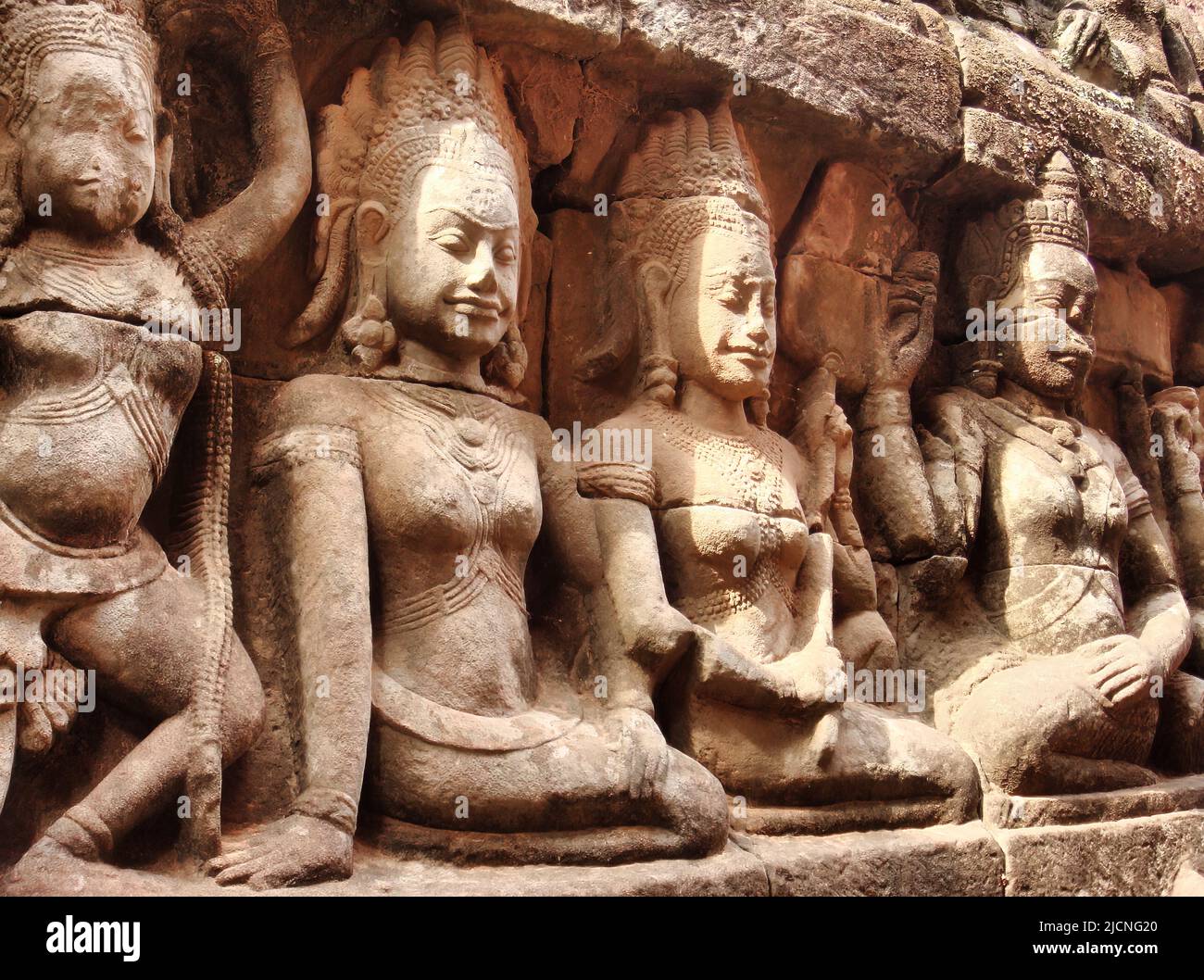 Some architectural details of the fabulous temple of Angkor Wat, the national symbol of Cambodia ...