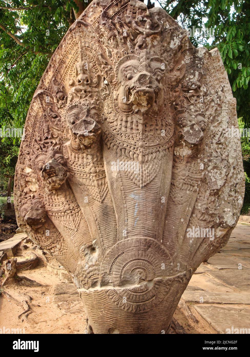 Some architectural details of the fabulous temple of Angkor Wat, the national symbol of Cambodia ...