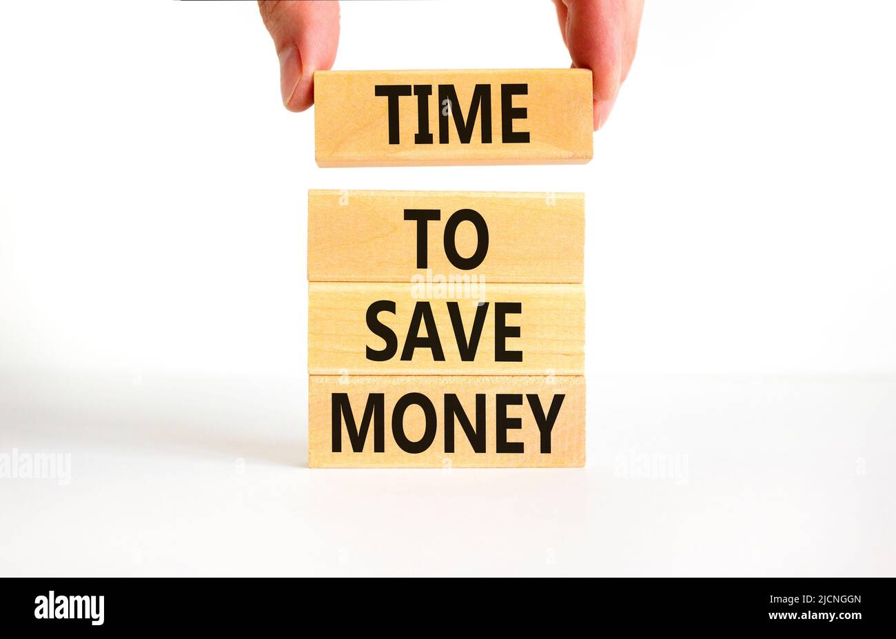 Time to save money symbol. Concept words Time to save money on wooden ...