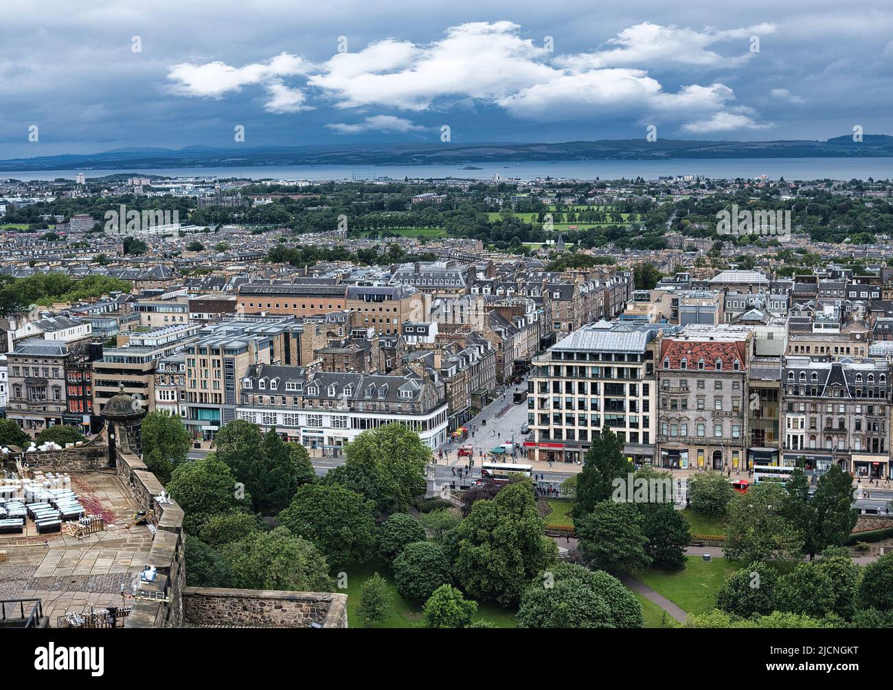 A panoramic view of the beautiful city of Edinburgh, capital of ...