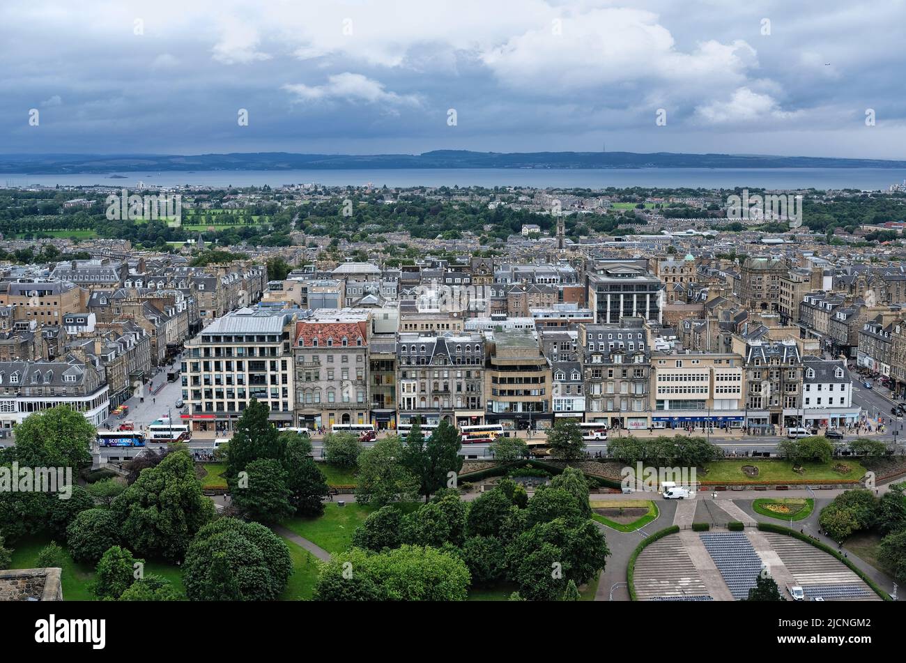 A panoramic view of the beautiful city of Edinburgh, capital of ...
