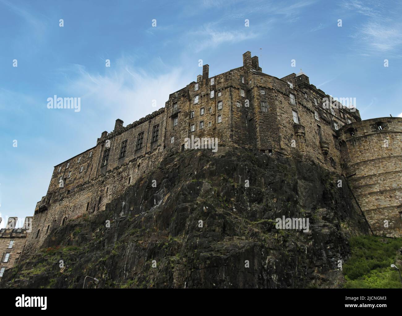 Edinburgh Castle is an ancient fortress, which from its position on top ...