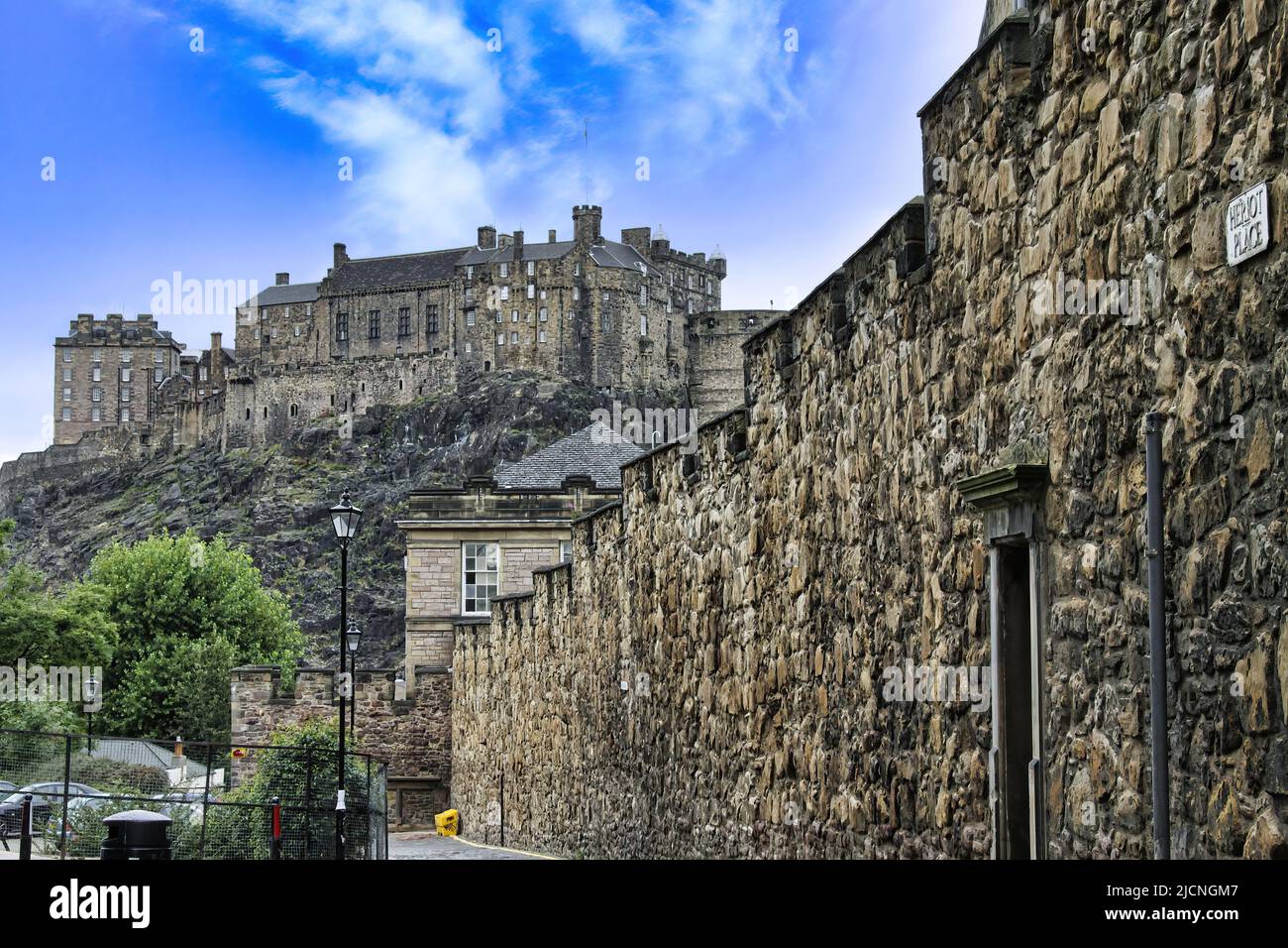 Edinburgh Castle is an ancient fortress, which from its position on top ...
