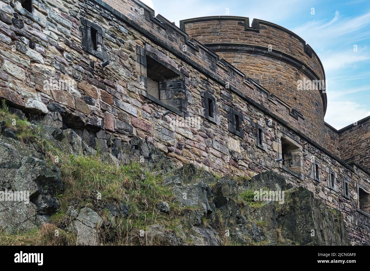 Edinburgh Castle is an ancient fortress, which from its position on top ...
