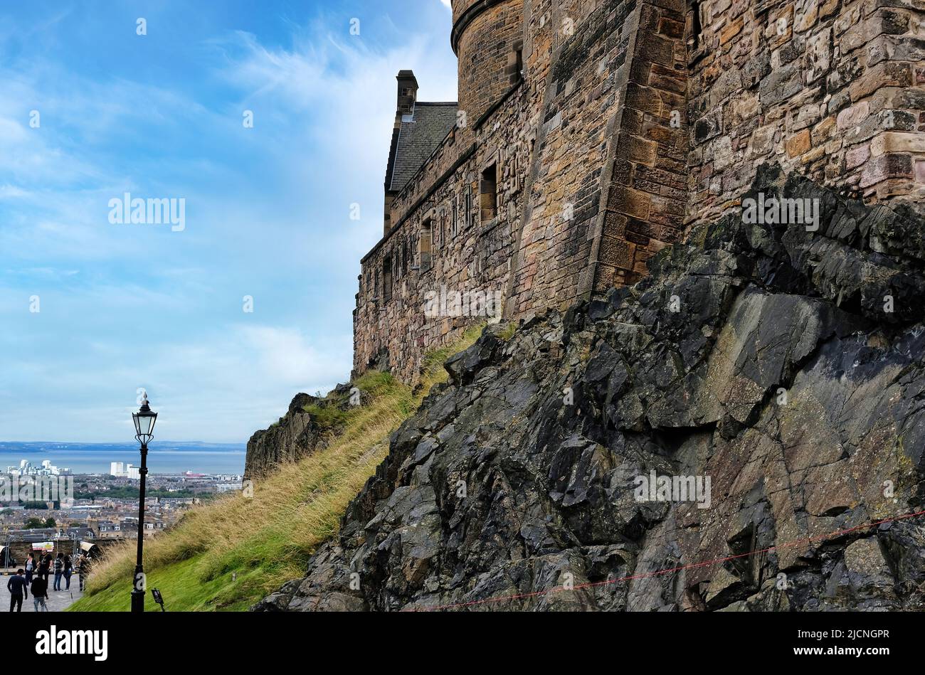 Edinburgh Castle is an ancient fortress, which from its position on top ...