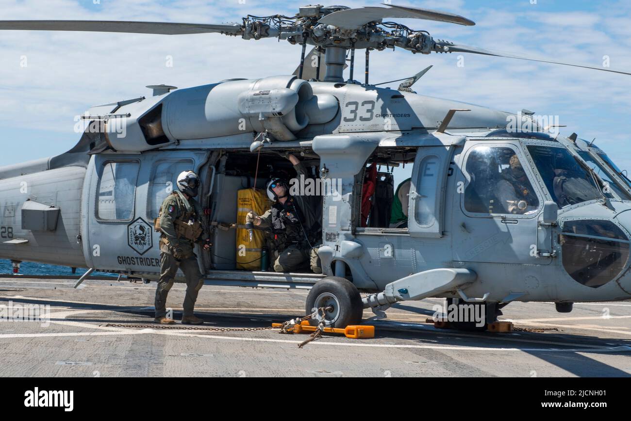 BALTIC SEA (June 12, 2022) Naval Aircrewman (Helicopter) 3rd Class ...