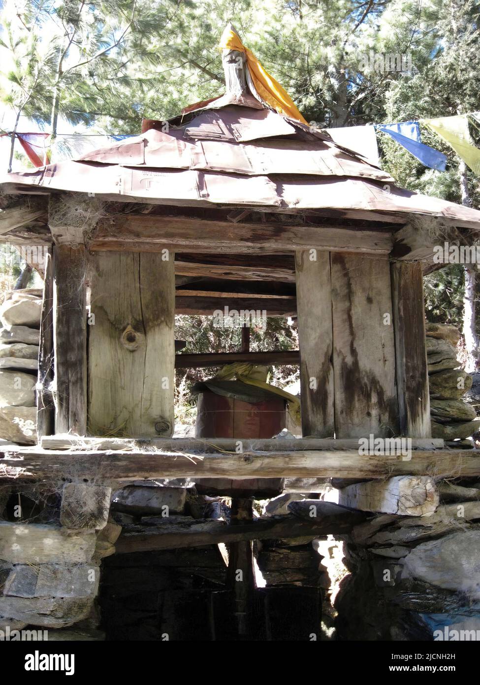 Upper Pisang village, Around Annapurna trek, Manang district, Gandaki ...
