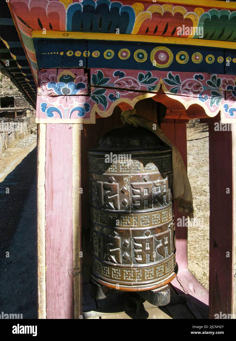 Upper Pisang village, Around Annapurna trek, Manang district, Gandaki ...