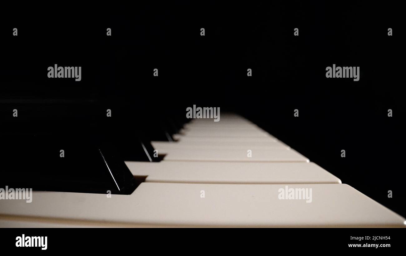 Piano keyboard close-up. Close-up of a piano keyboard. Piano keys Stock ...