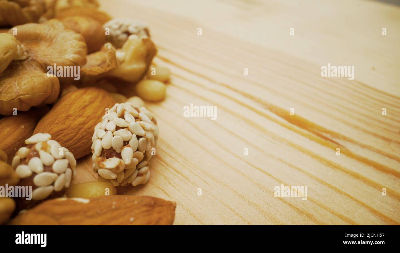 Nuts close up. Organic mixed nuts as background. Natural background ...