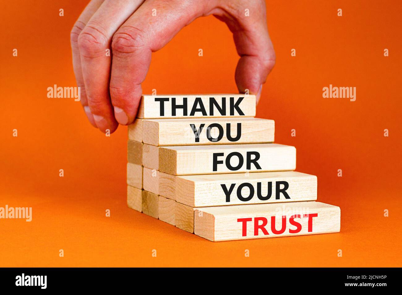 Thank you for trust symbol. Concept words Thank you for your trust on ...