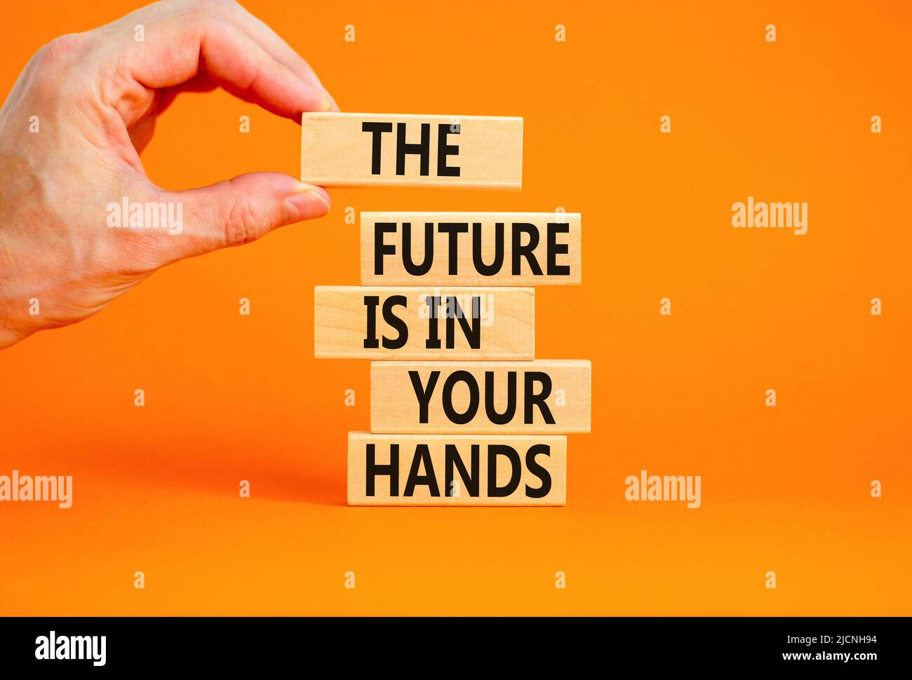The future is in your hands symbol. Concept words The future is in your ...